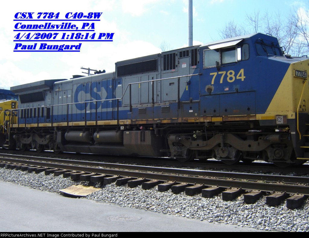 CSX 7784 C40-8W April 04, 2007